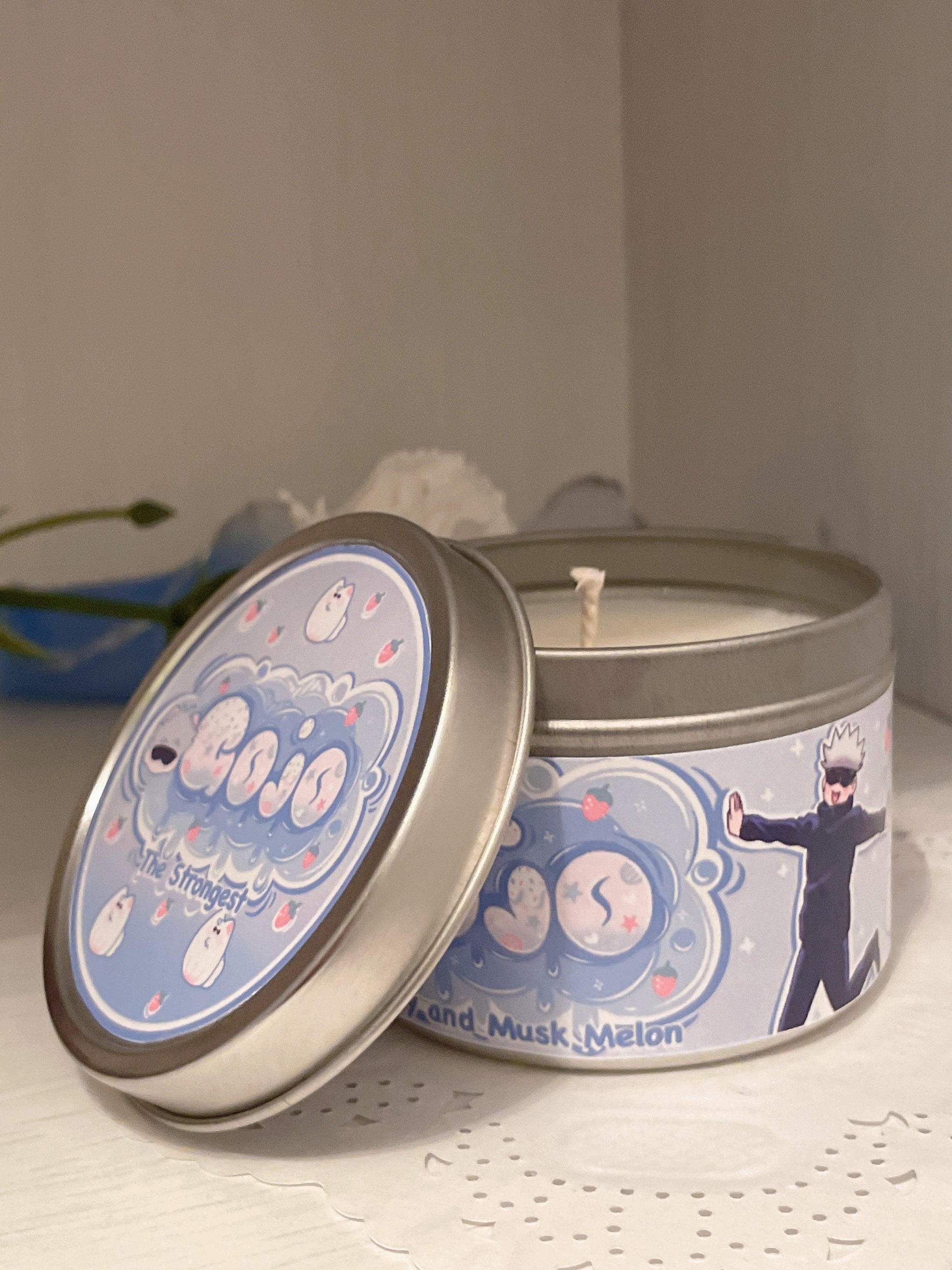 Gojo Inspired Coconut Soy Wax Candle | The Strongest – Milky Paw Scents